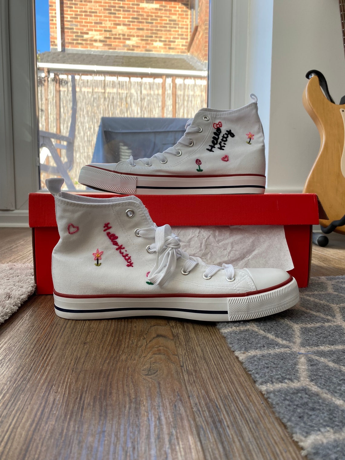 Cute Cat Converse Design Personalised Canvas Shoes Gifts for Her ...