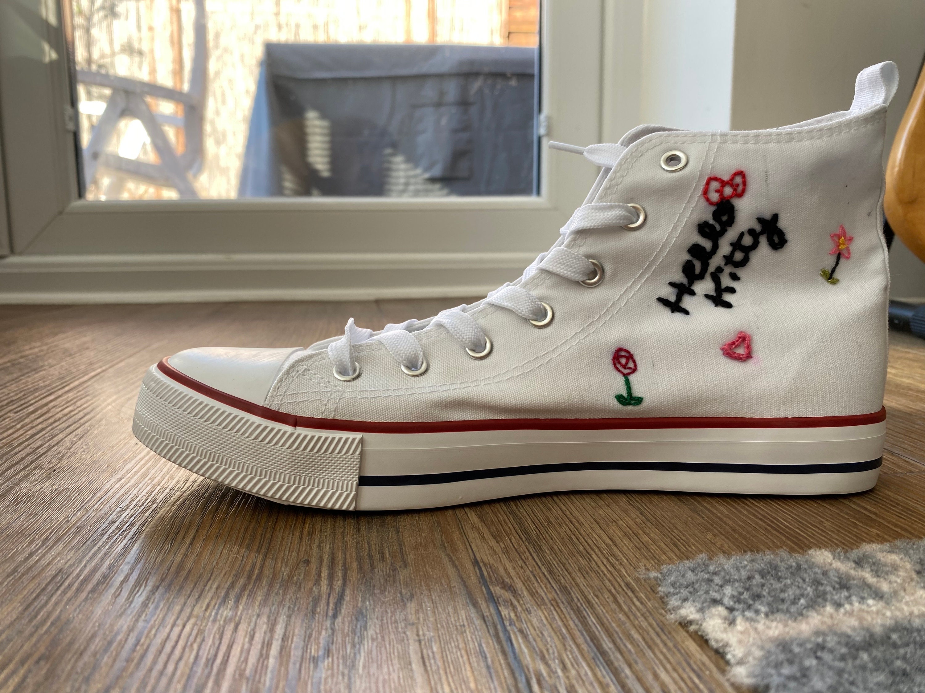 Cute Cat Converse Design Personalised Canvas Shoes Gifts for Her ...