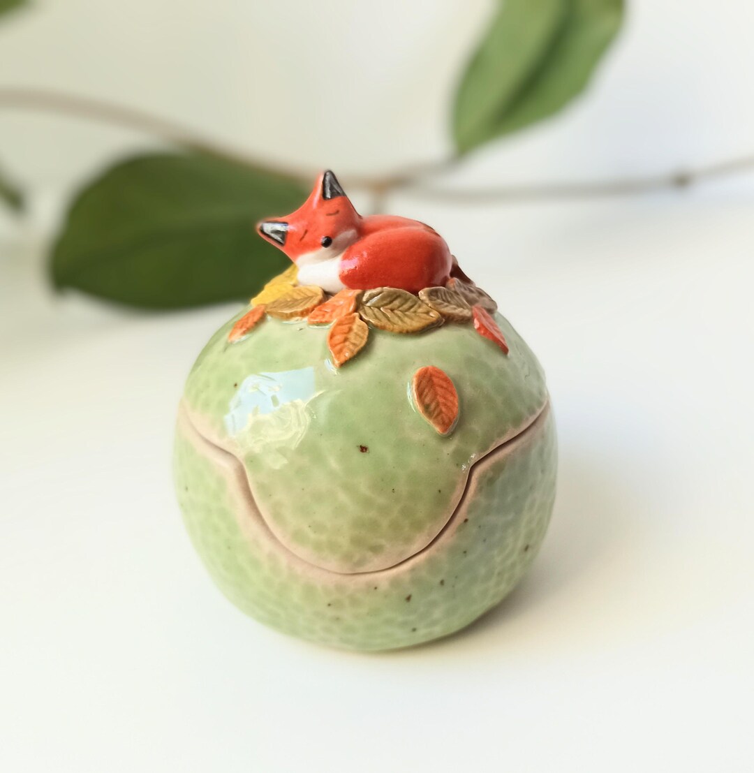 Ceramic Storage Box for Jewelry and Trinkets, Charming Handmade Ceramic ...