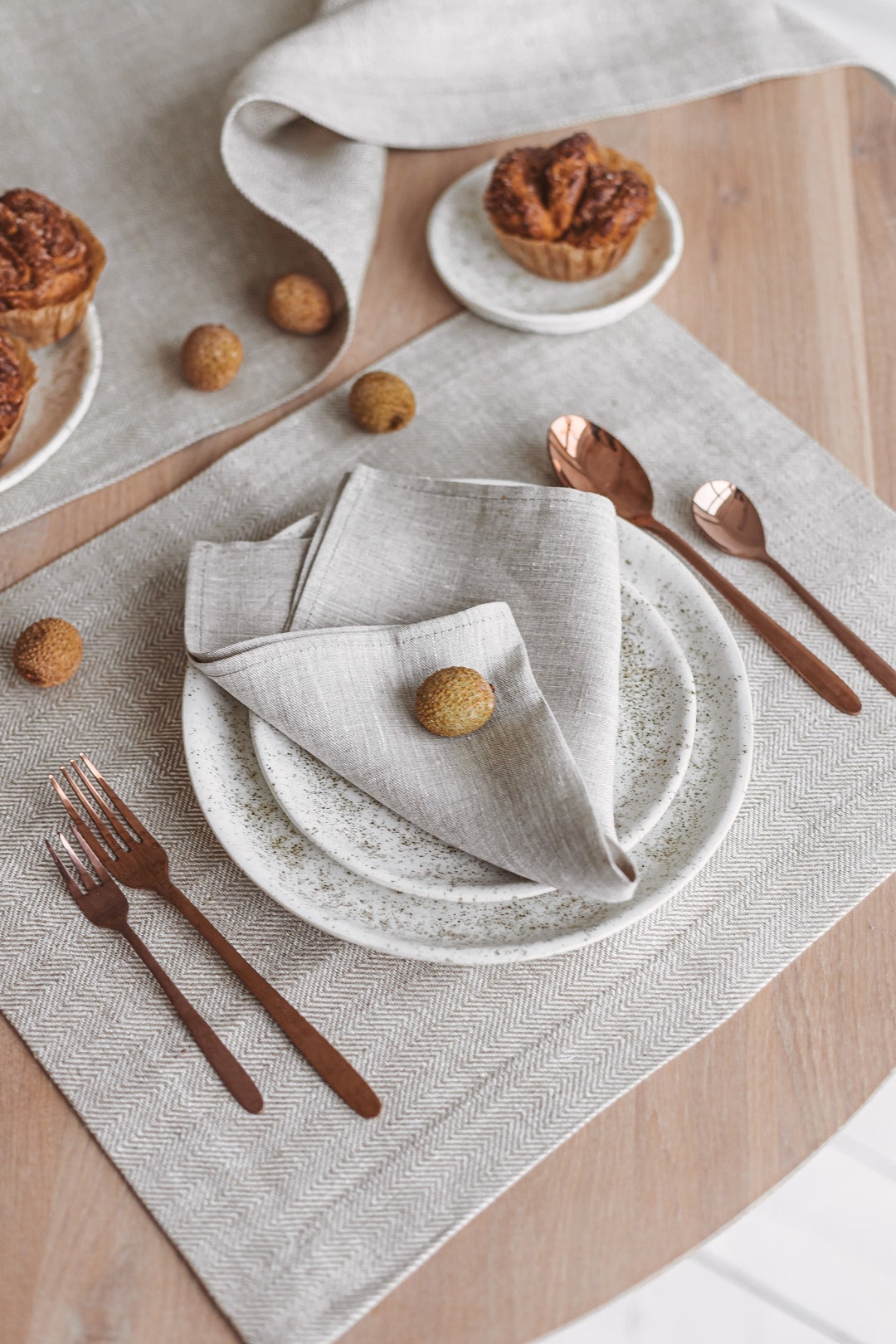 Light Grey Linen Napkins for Thanksgiving, Christmas, Holiday. Wedding ...