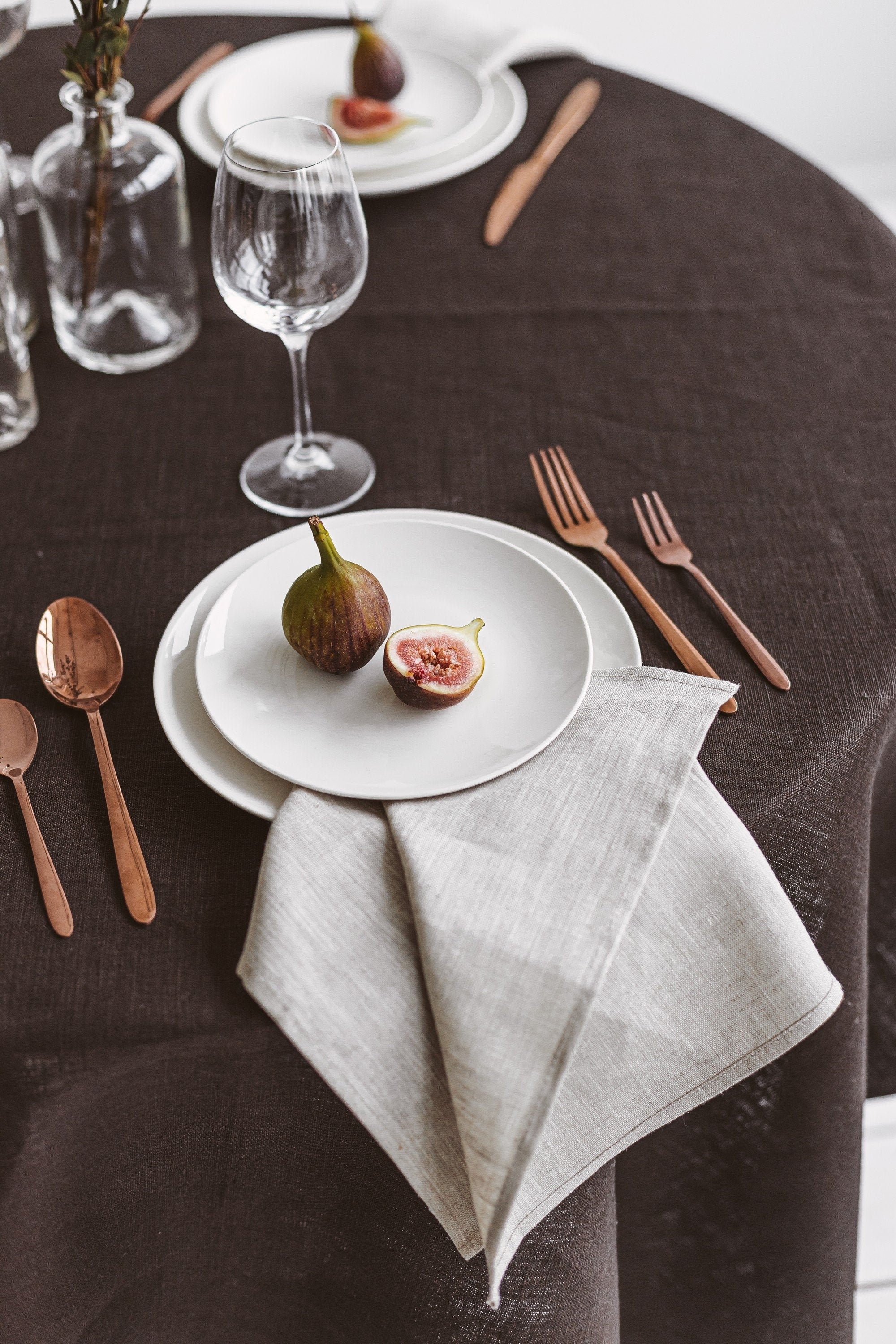 Light Grey Linen Napkins for Farmhouse Holidays or Wedding. | Etsy