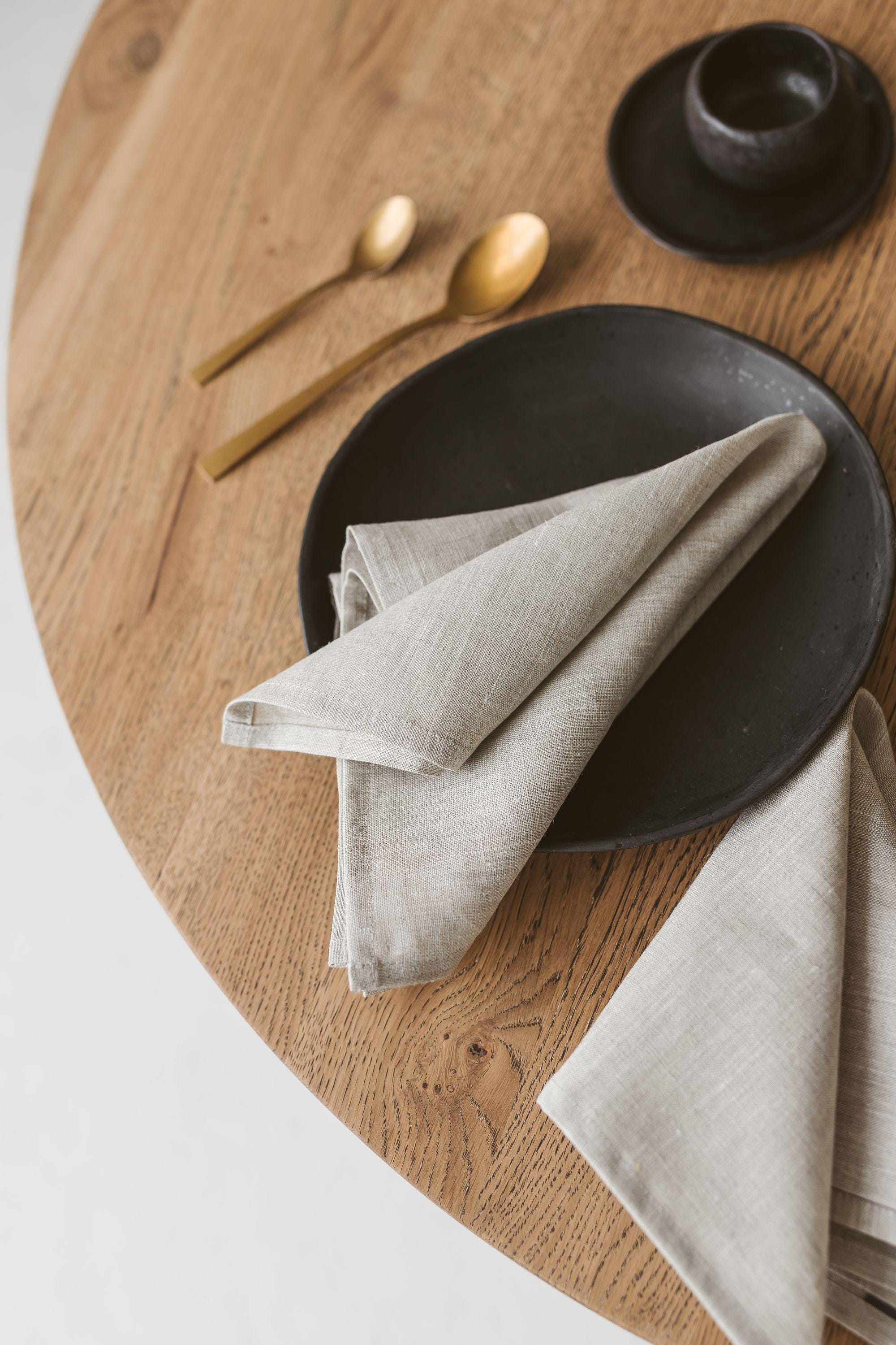 Light Grey Linen Napkins for Farmhouse, Holidays, Wedding. Christmas ...