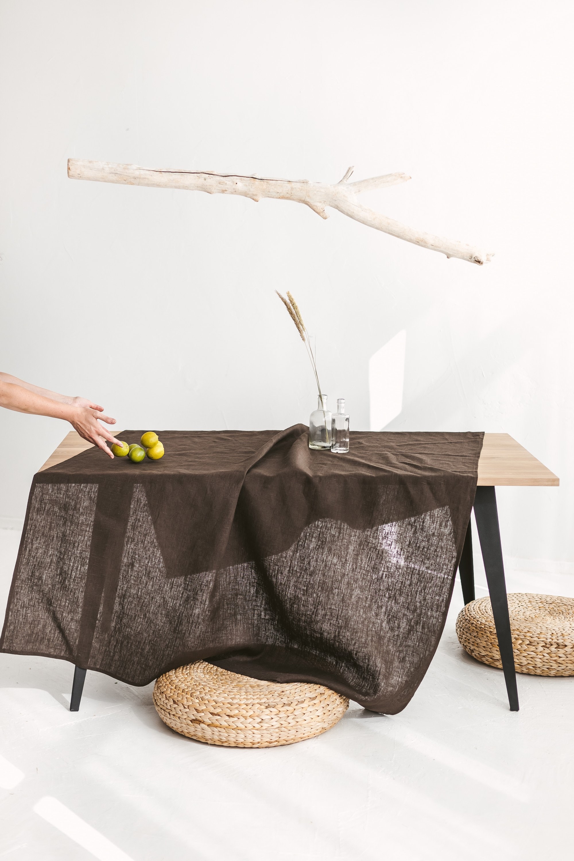 Natural Linen Tablecloth. Rustic Table Cloth for Farmhouse | Etsy