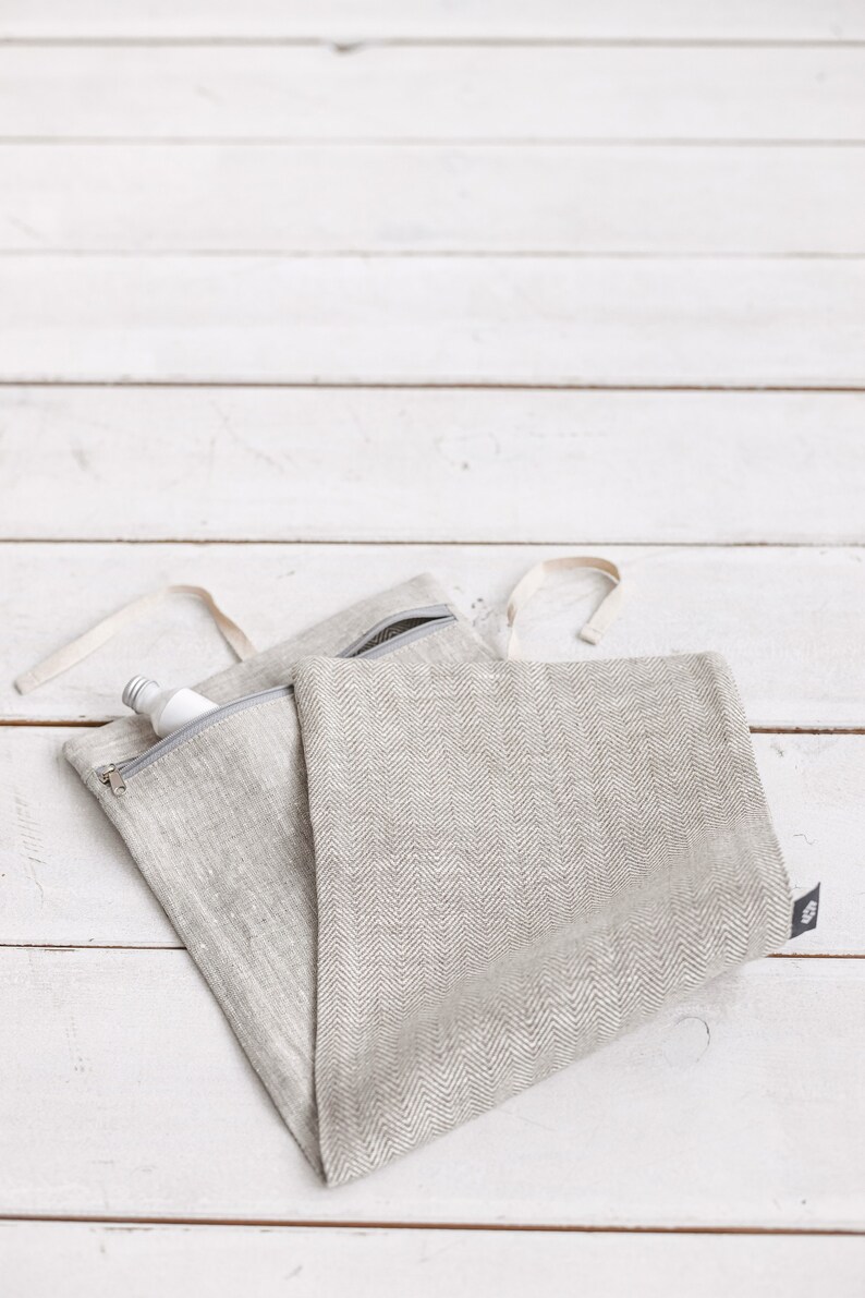White Linen Travel Bag for Lingerie Clean and Dirty Laundry. - Etsy