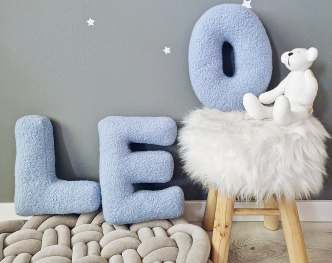 Fabric Letter, Alphabet Letter Decor, Nursery Monogram Pillow, Letter ...