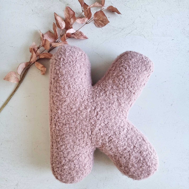 Boucle Alphabet Pillow Custom Letter Personalized Kids - Etsy