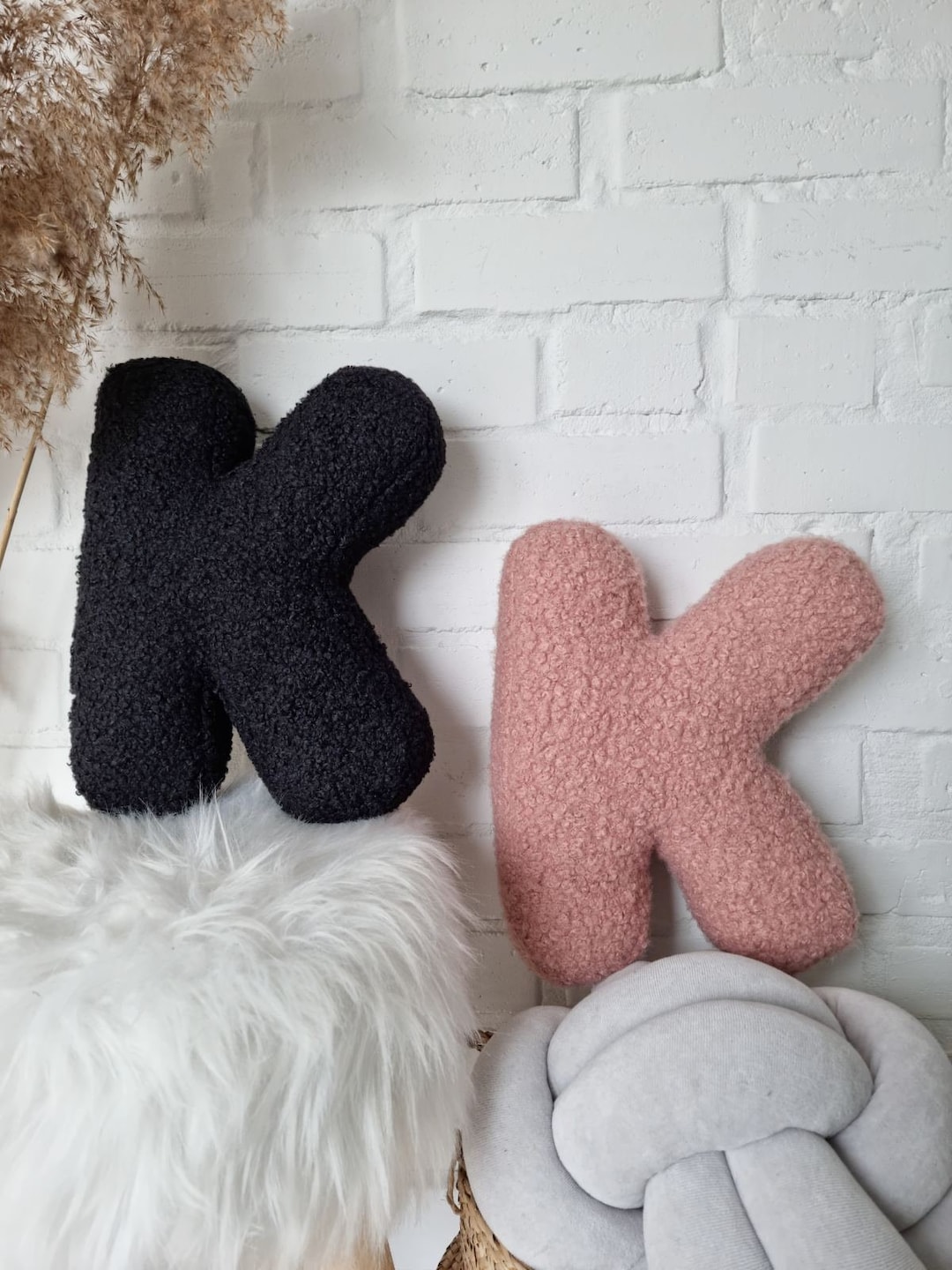 Boucle Alphabet Pillow, Custom Letter, Personalized Kids Pillow ...