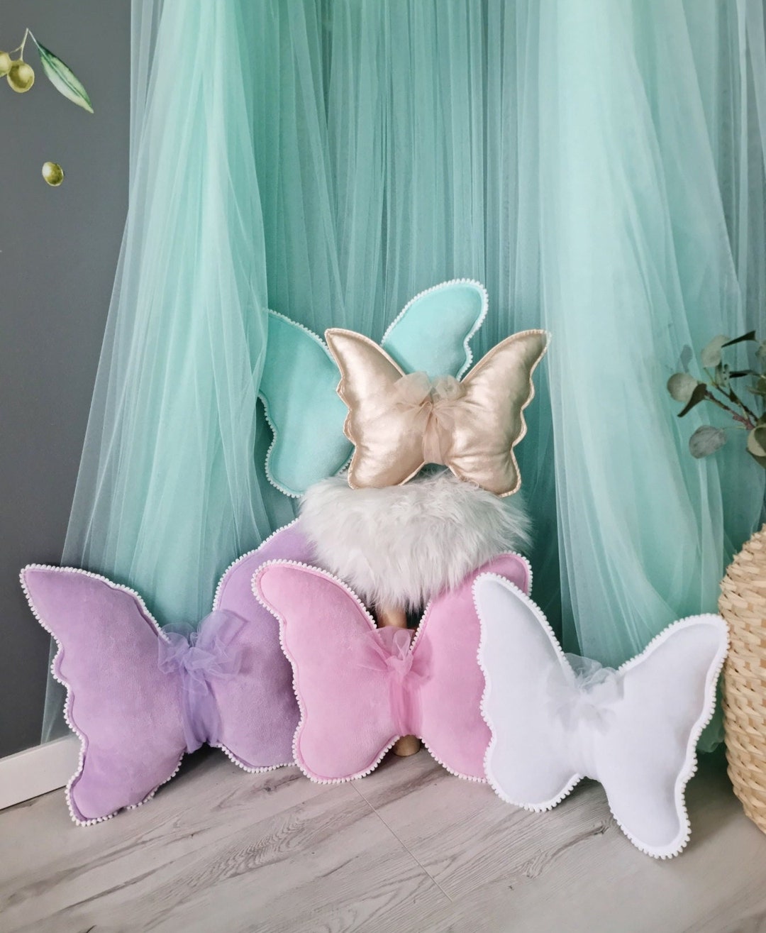 Butterfly Pillow. Baby Princess Nursery Decor. Kids Room Decor. Baby ...