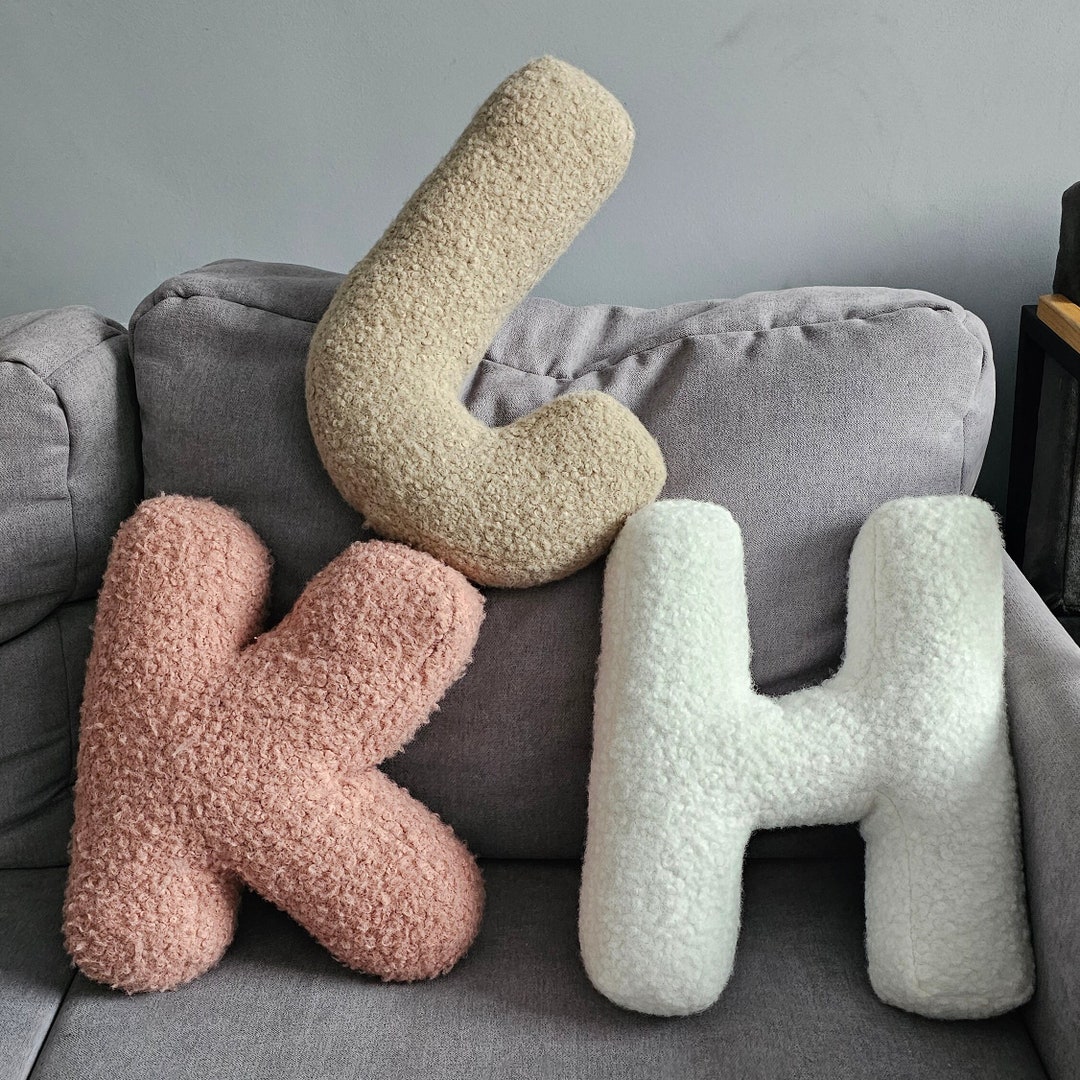 Letter Pillow. Decorative Alphabet Initial Pillow. Baby Shower Gift. - Etsy