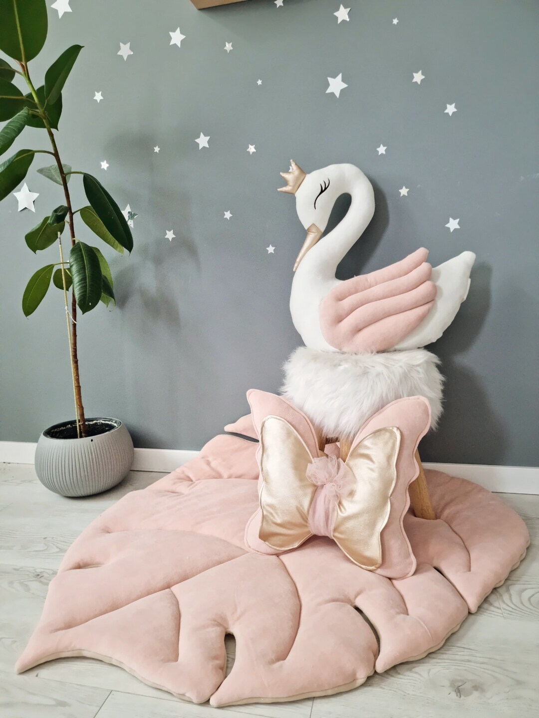 Personalized Pillow Set Gift - Princess Pillow Swan, Cloud Blush ...