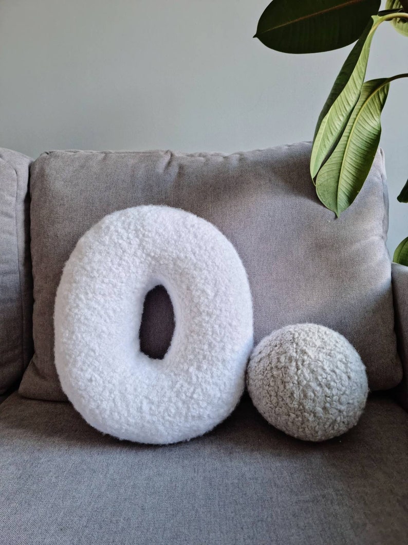 Boucle Alphabet Pillow Custom Letter Personalized Kids - Etsy