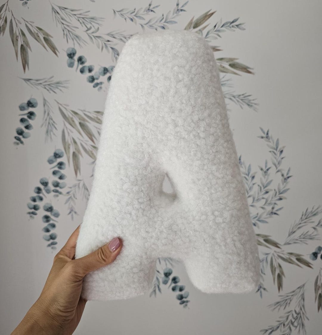 Alphabet Pillow, Boucle Custom Letter Room Decor, Personalized Kids ...