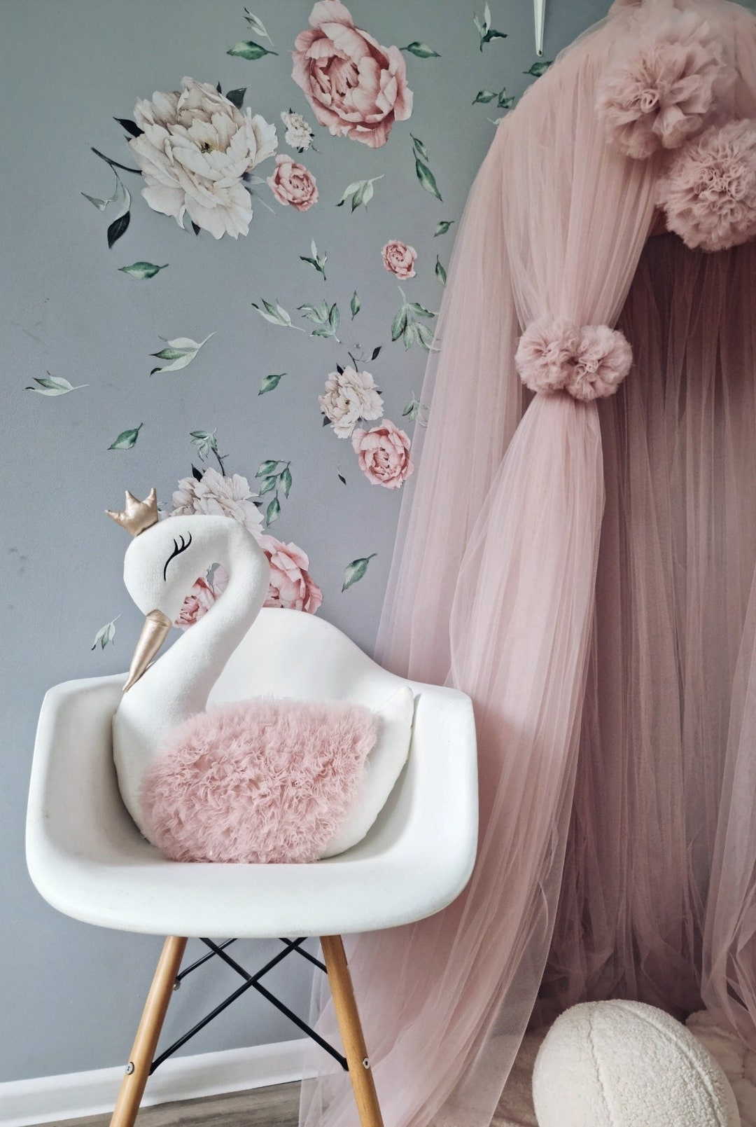 Princess Pillow Swan, Light Blush With Gold or Silver, Pillow Baby ...
