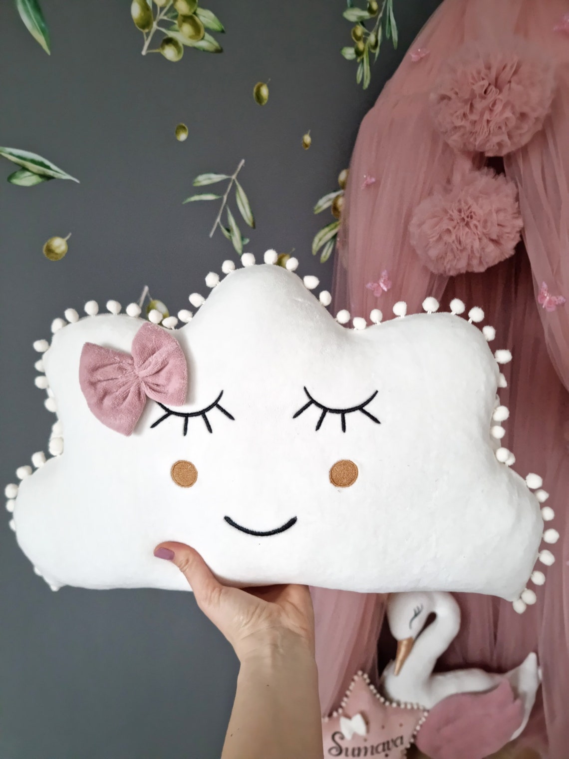 Custom Cloud Pillow, Personalized Baby Pillow With Name, Baby Shower ...