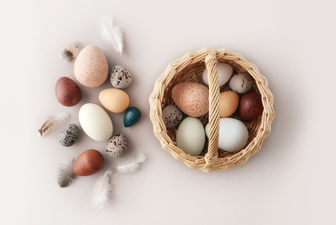 Moon Picnic - A Dozen Bird Eggs in a Basket - Etsy