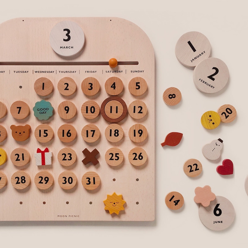 Magnetic Calendar Kids - Etsy