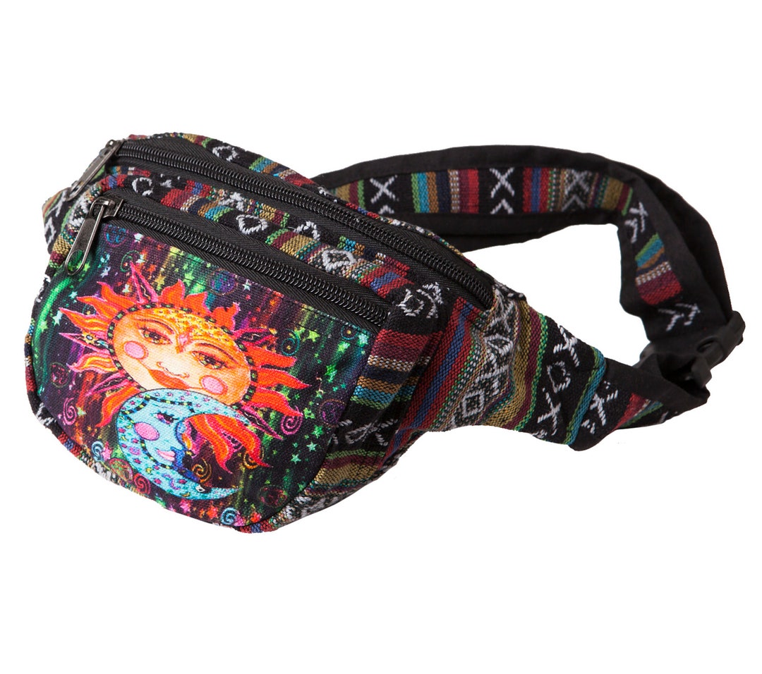 Spiritual Fanny Pack, Taro Sun and Moon, 100% Cotton, Hippy Design - Etsy