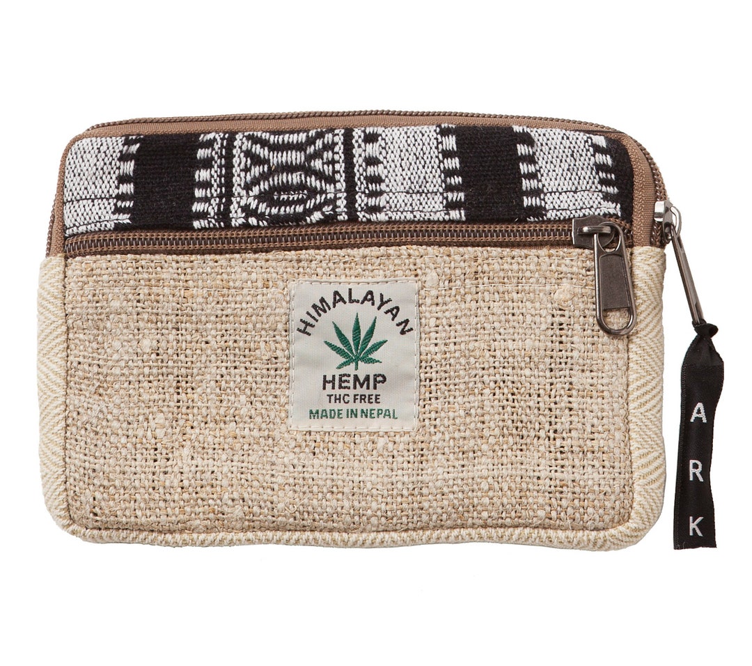 Boho Change Purse, Hemp/cotton Blend Zip Pouch, Funky Hippy Design - Etsy