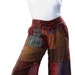 Red Summer Pants, Burgundy Patchwork, 100% Cotton, Bohemian - Etsy