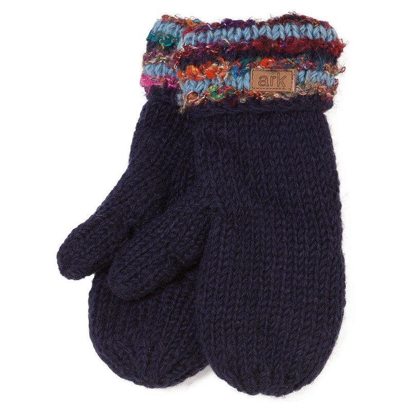 Alpaca Wool Navy Mittens - Etsy