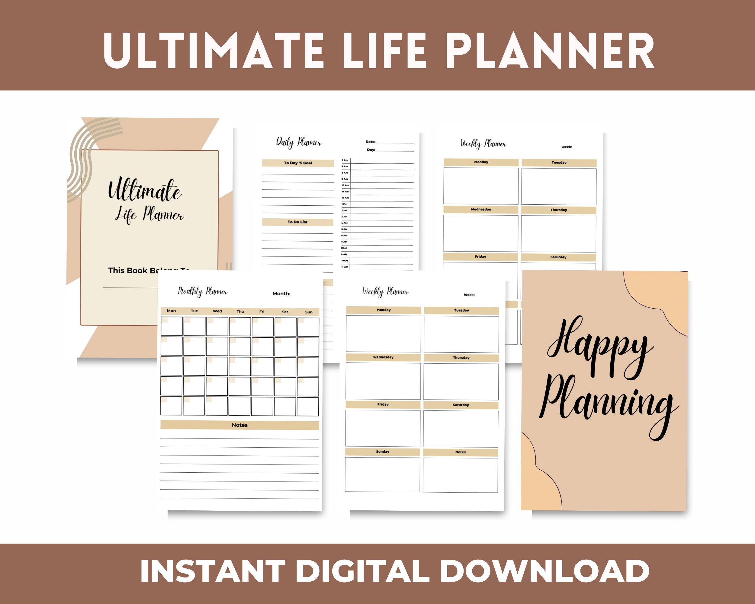 Ultimate Life Planner, Ultimate Life Planner Life Binder Planner Bundle ...