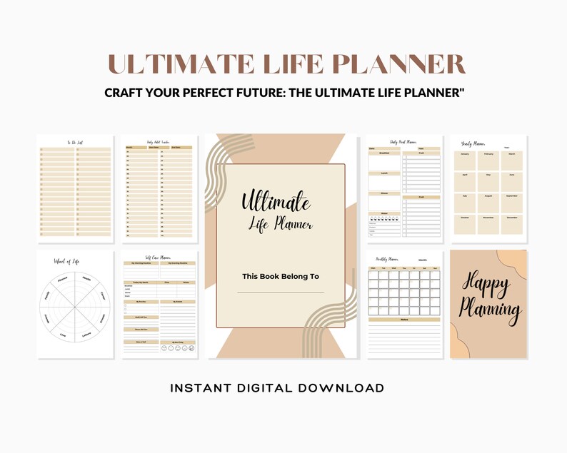 Ultimate Life Planner, Ultimate Life Planner Life Binder Planner Bundle ...