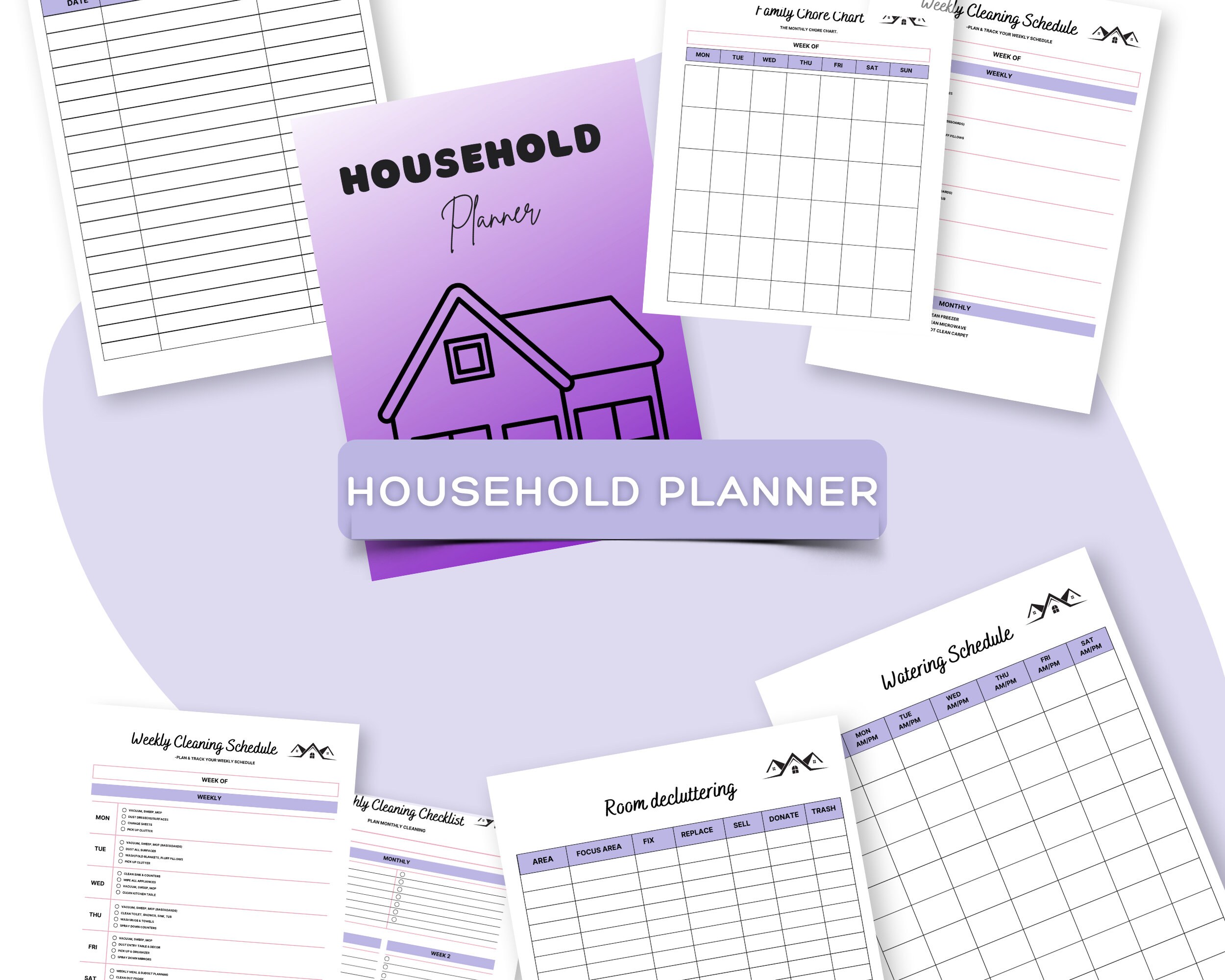 Household Planner, Printable Household Management Binder Household ...