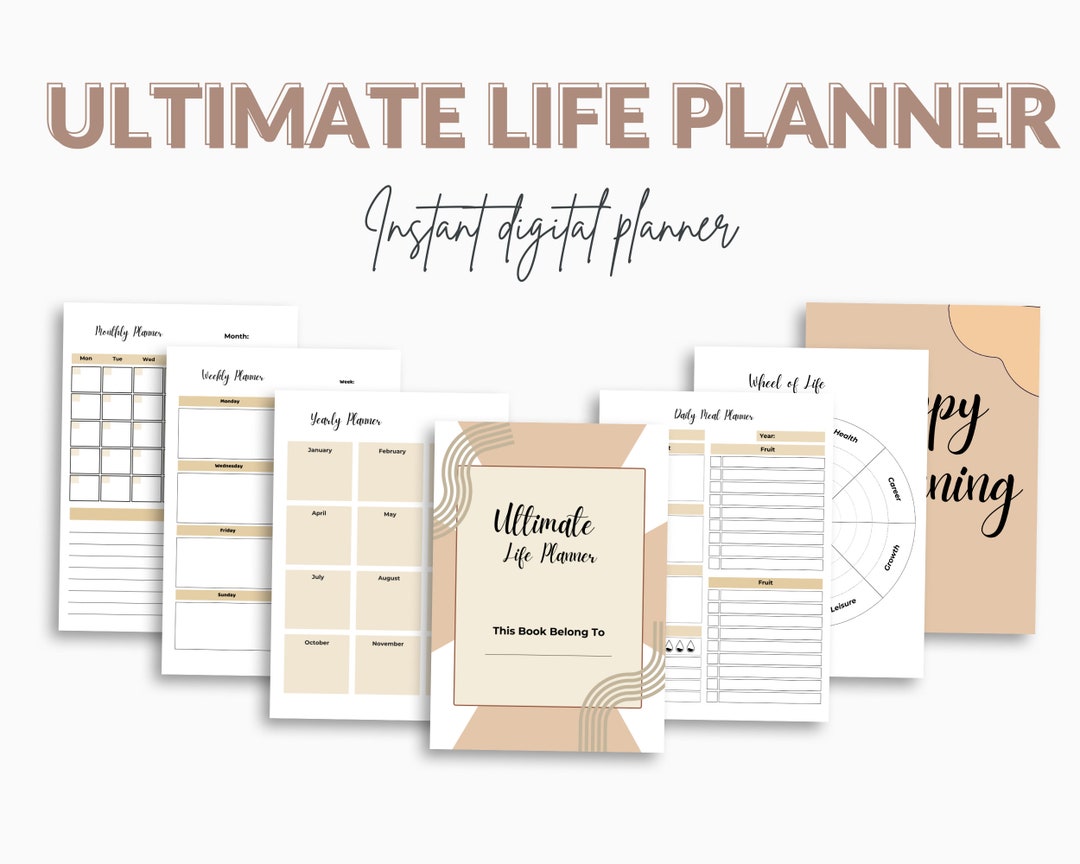 Ultimate Life Planner, Ultimate Life Planner Life Binder Planner Bundle ...