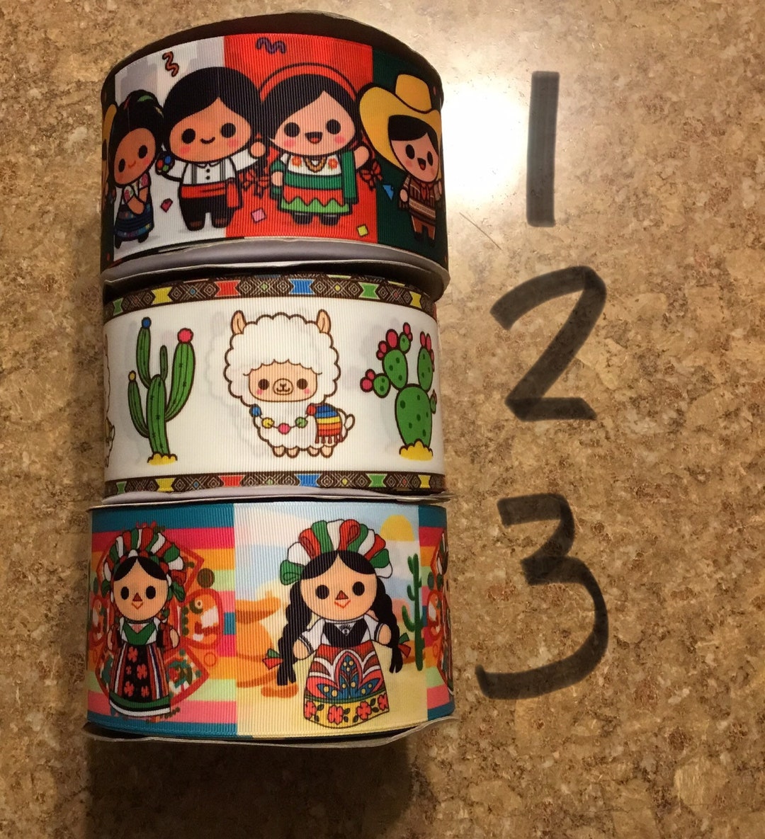 3 Character Grosgrain Ribbon - Etsy