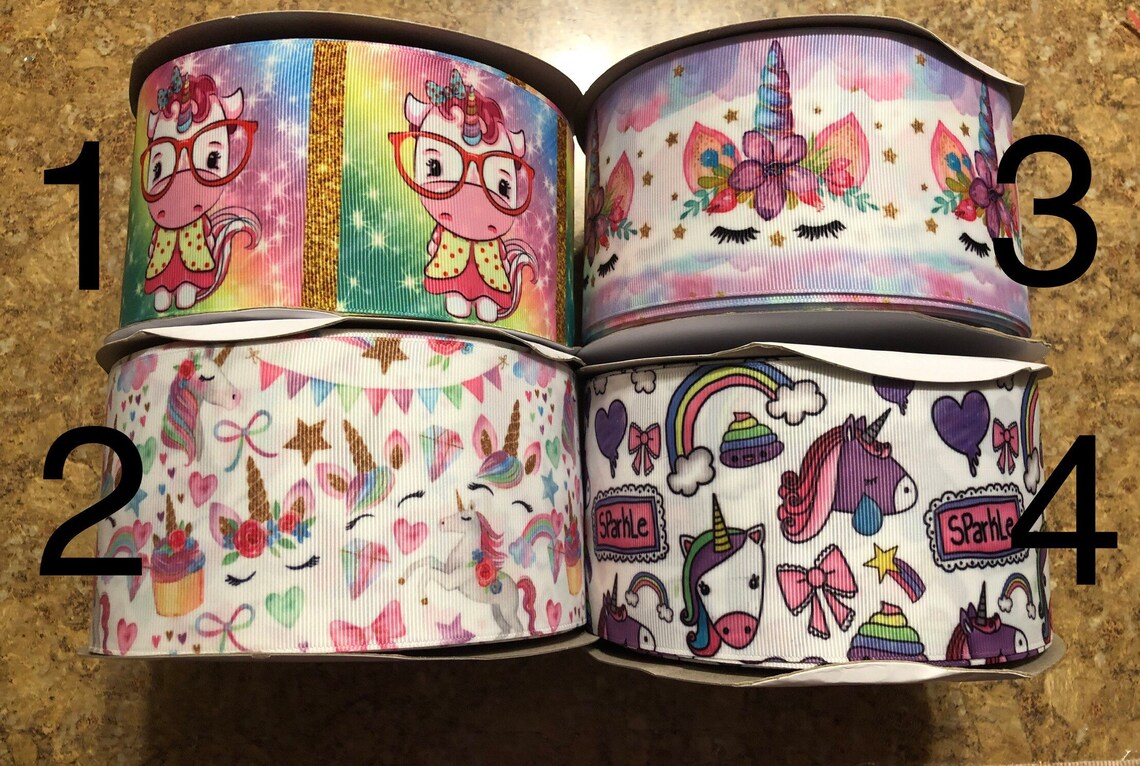 3 Unicorn Ribbon - Etsy