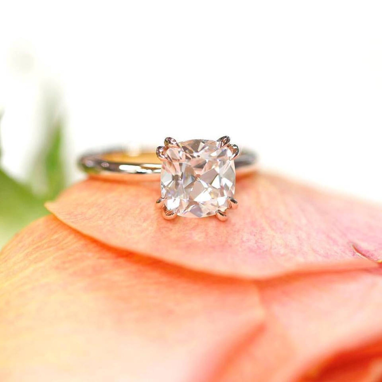 Solitaire Engagement Ring Exclusive Design the - Etsy
