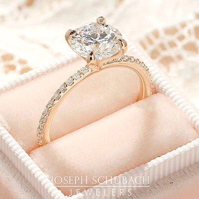The Delicate Adeline Engagement Ring With Pave - Etsy