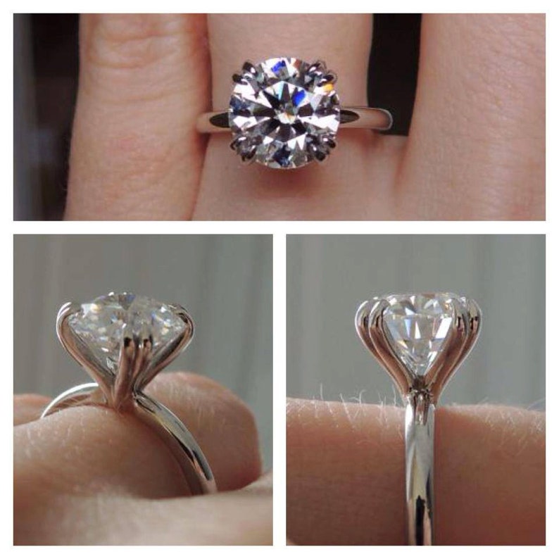 Solitaire Engagement Ring Exclusive Design the - Etsy