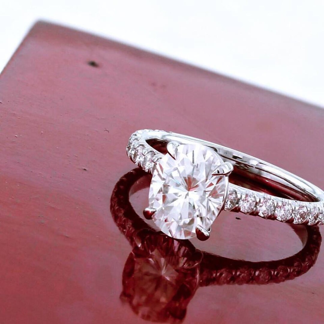 Solitaire Engagement Ring With Side Stones - Custom Design - "the ...