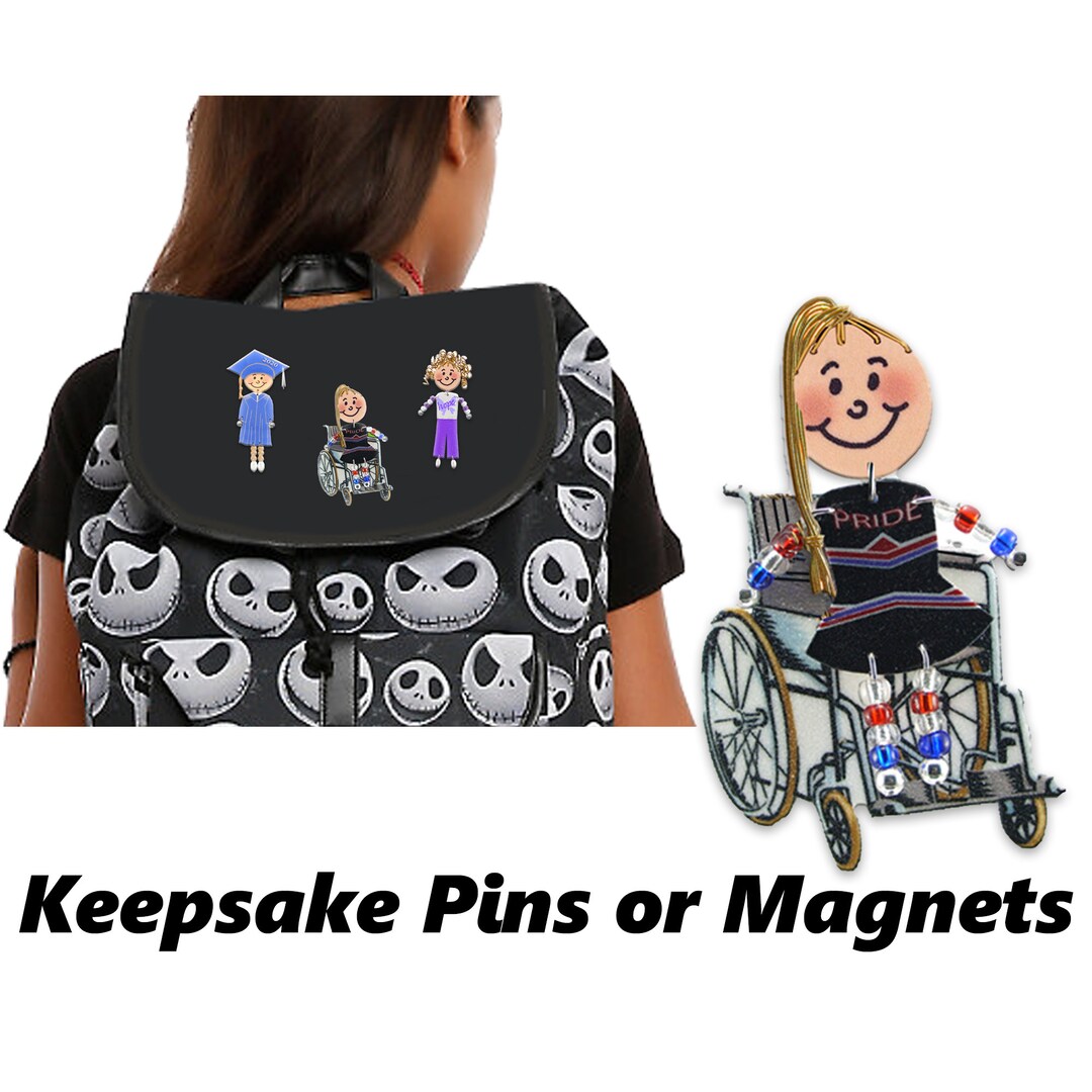 Curly Girlz Disabled / Special Needs- Pin or Magnet - Let Us Design ...