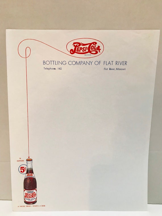 Pepsi Letterhead Stationary | Etsy