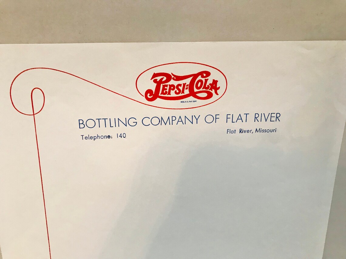 Pepsi Letterhead Stationary - Etsy