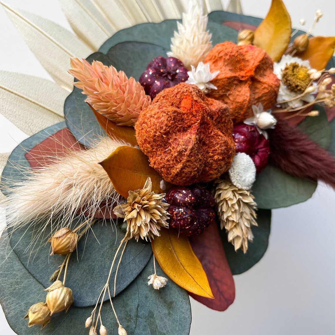 Pumpkin Moon Wreath, Fall Crescent Moon Wreath, Boho Wall Hanging ...