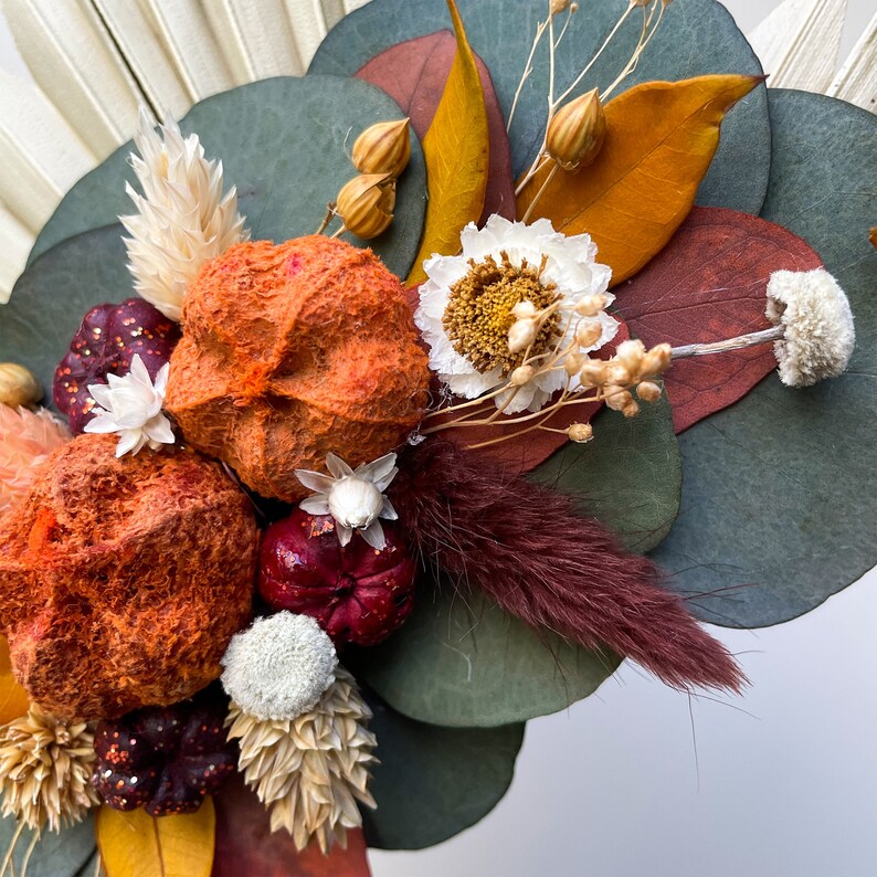 Pumpkin Moon Wreath, Fall Crescent Moon Wreath, Boho Wall Hanging ...
