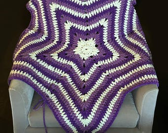 Custom Crochet Star Throw Blanket - Etsy