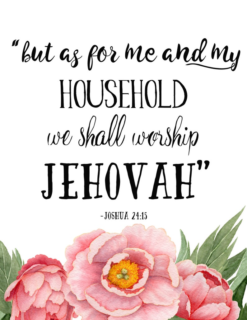 Joshua 24:15 Bible Verse Printable JW Wall Art INSTANT | Etsy