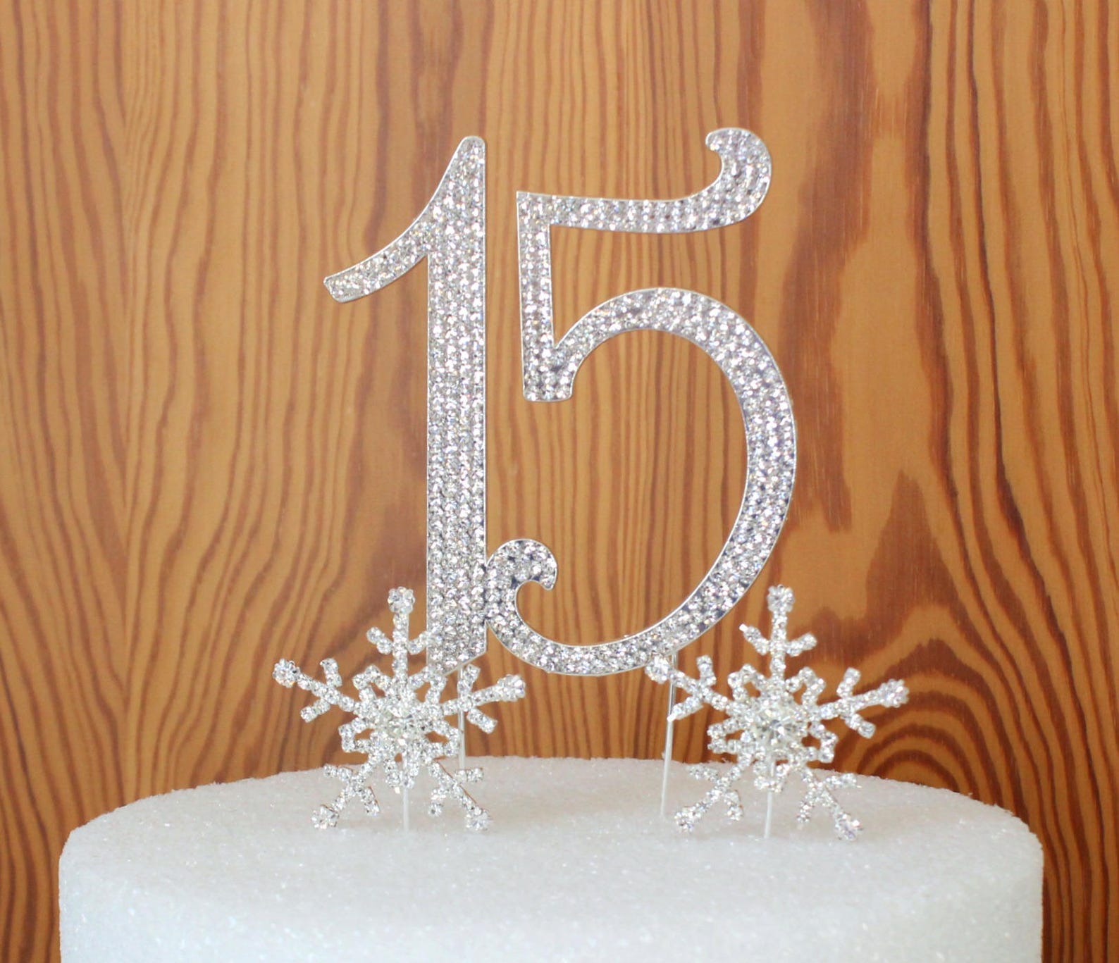 Crystal Cake Toppers Large Number 15 Quinceanera Cake Topper | Etsy