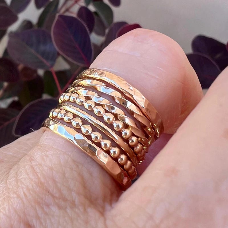 Stackable Gold Rings - Etsy