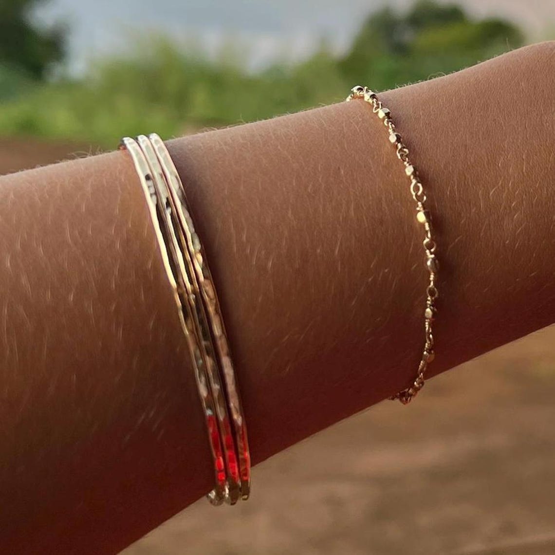 Little Girl Bangle Bracelet - 4, 5, 7, 8 Year Old Kid Size Bracelet ...