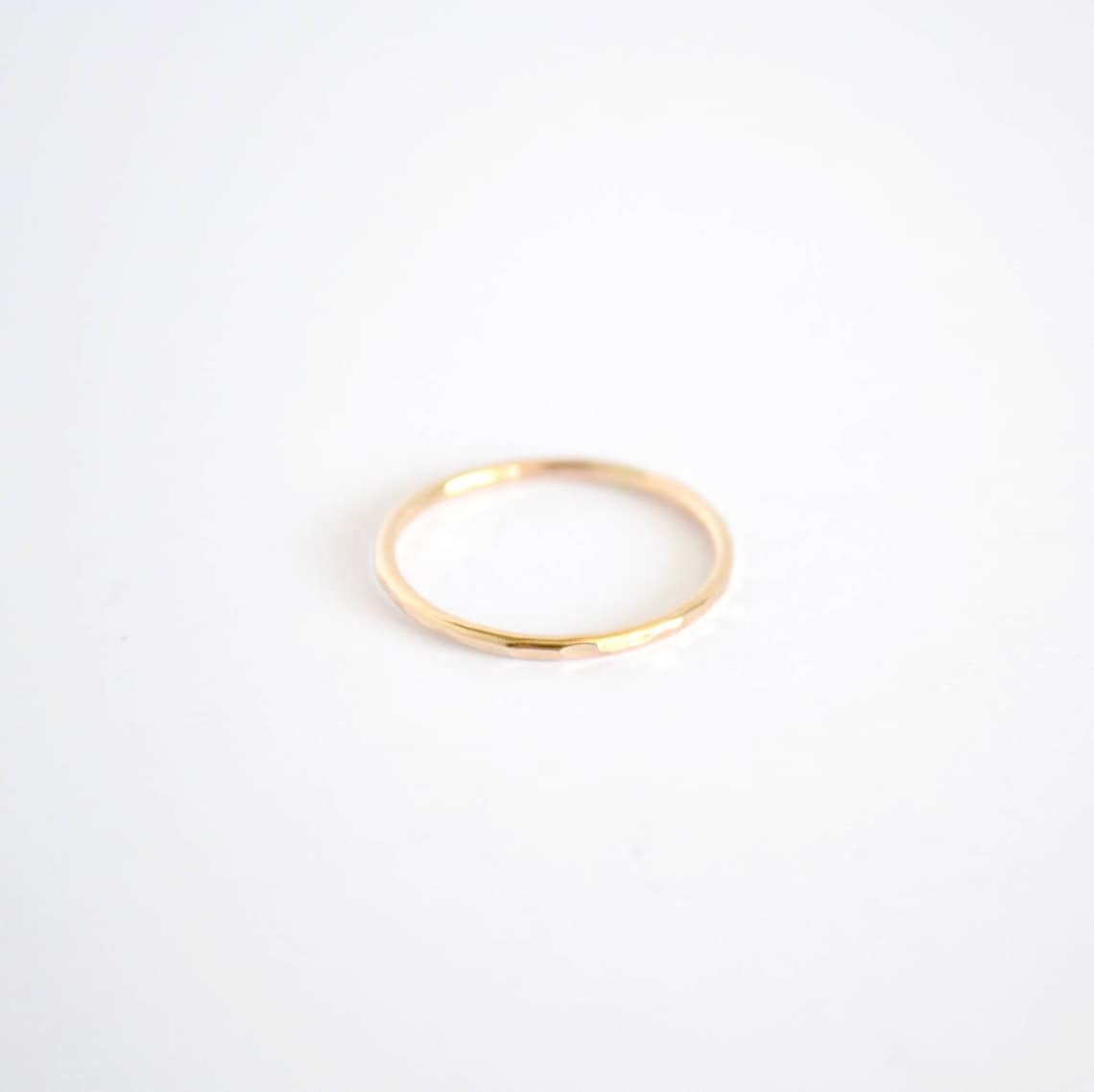 Stackable Thin Gold Rings 16g Rose Gold Thumb Ring Thin | Etsy