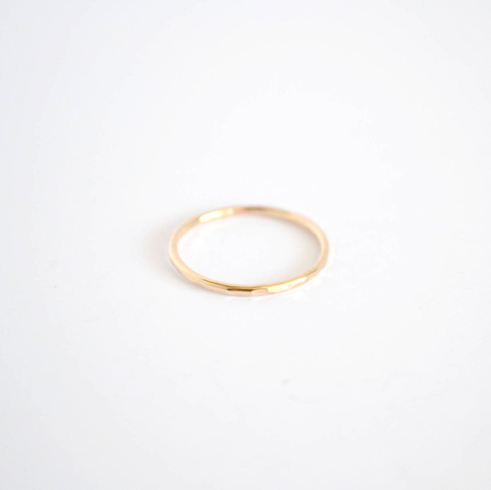 Stackable Thin Gold Rings 16g Rose Gold Thumb Ring Thin | Etsy