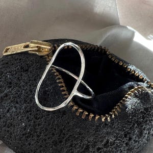 Sterling Silver Statement Ring | Large Silver Oval Ring | Geometric ...