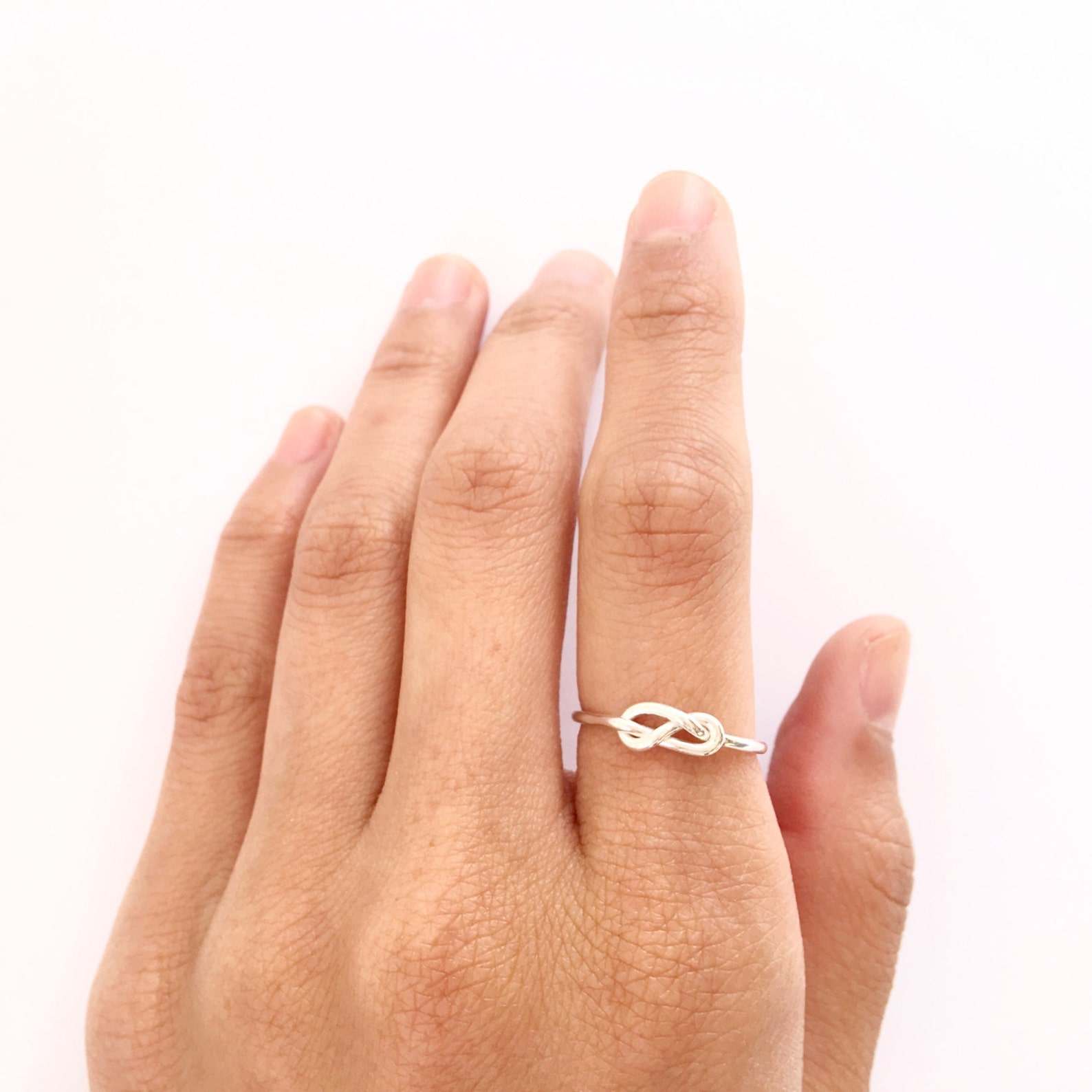 Sterling Silver Love Knot Promise Ring Infinity Lovers Knot | Etsy