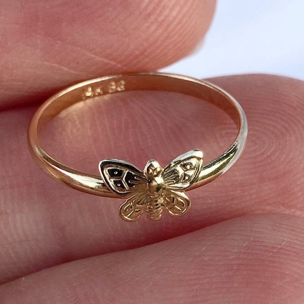 Gold Butterfly Ring - Etsy