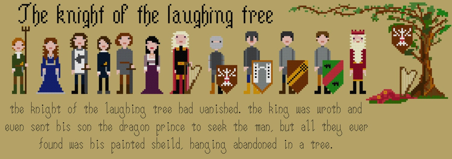 The Knight of the Laughing Tree Cross Stitch Pattern - Etsy